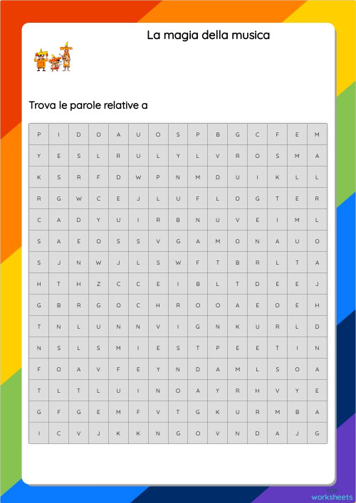 Musica: schede interattive ed esercizi online | TopWorksheets