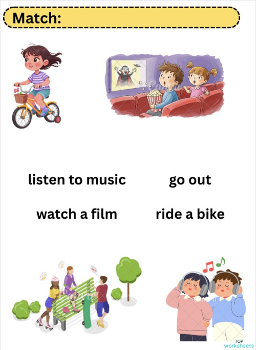 Match the words with the pictures. Interactive worksheet | TopWorksheets