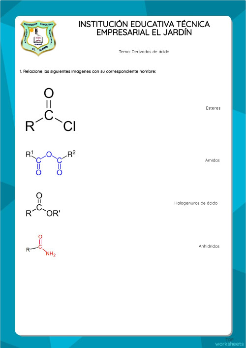 Química: fichas interactivas y ejercicios online | TopWorksheets