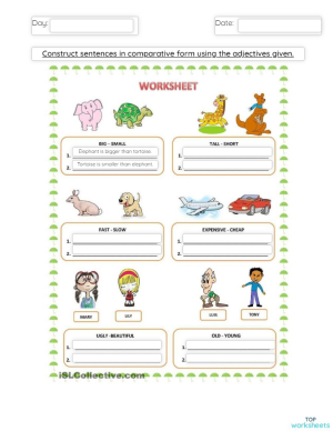 Comparative. Interactive worksheet | TopWorksheets