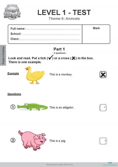 1A unit 6 reading. Interactive worksheet | TopWorksheets