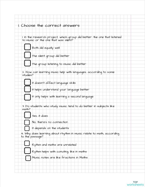 reading unit 3. Interactive worksheet | TopWorksheets