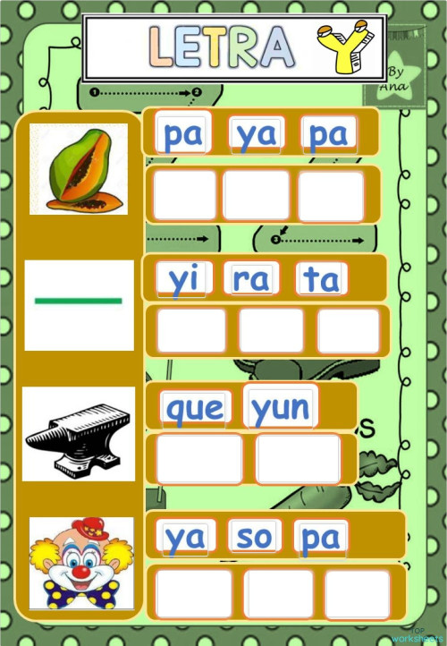 Sílabas: fichas interactivas y ejercicios online | TopWorksheets