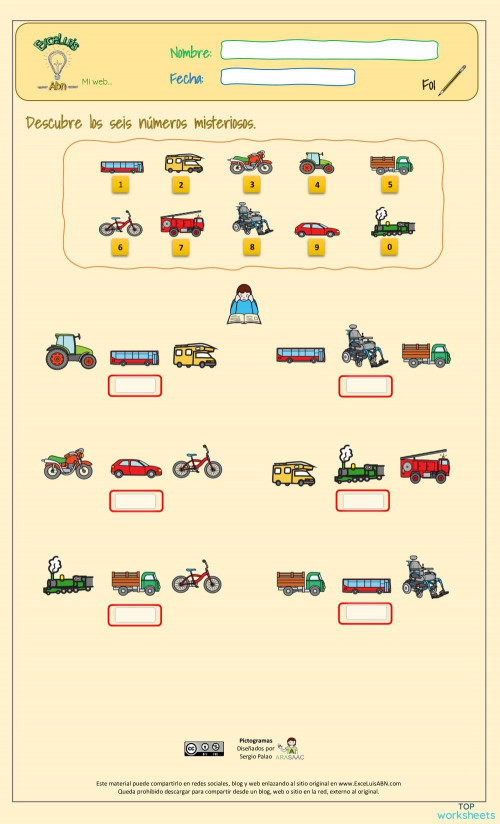 Números escondidos . Ficha interactiva | TopWorksheets