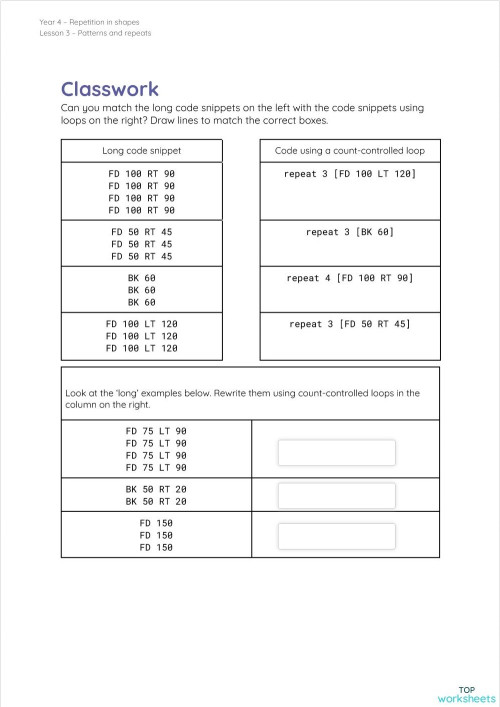 Patterns and Repeats. Interactive worksheet | TopWorksheets
