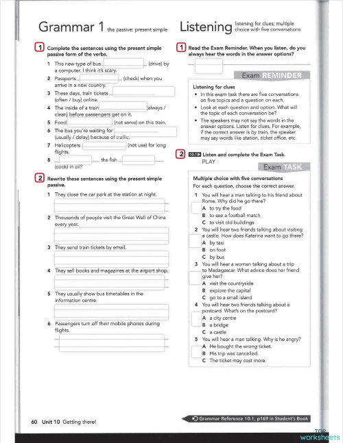 Close-Up A2 U10 Grammar. Interactive worksheet | TopWorksheets
