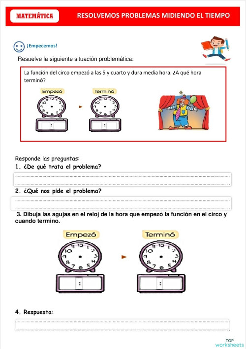 Horas, minutos y segundos. Ficha interactiva | TopWorksheets