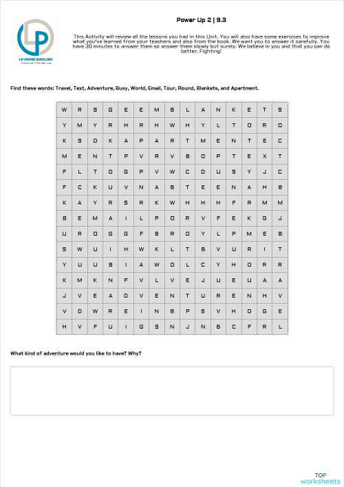 Power Up 2 | 9.3. Interactive worksheet | TopWorksheets