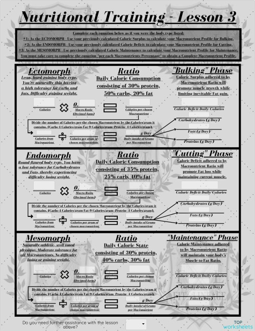 Lesson 1: Metabolism. Interactive worksheet | TopWorksheets