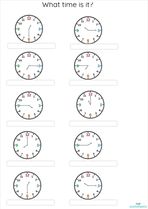 SM3 - Unit 2 - The Clock. Interactive worksheet | TopWorksheets