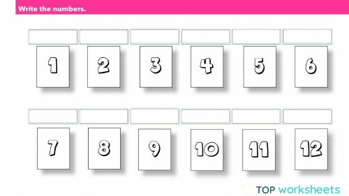 L6 - A7 - Numbers, Writing. Interactive worksheet | TopWorksheets