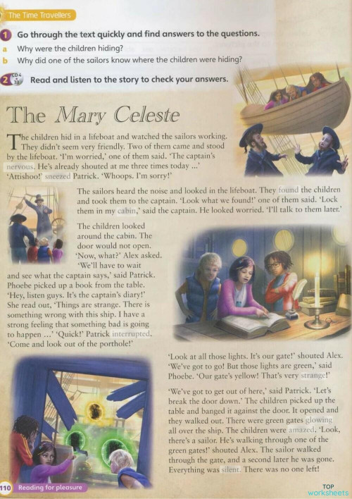 Mary Celeste A2. Interactive worksheet | TopWorksheets