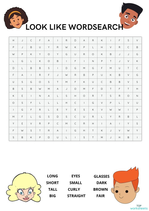 What do you look like?. Interactive worksheet | TopWorksheets