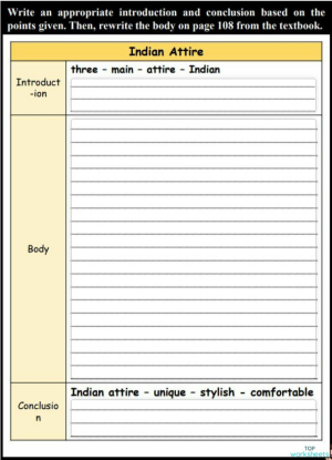 Writing 'Introduction' and 'Conclusion'.. Interactive worksheet ...