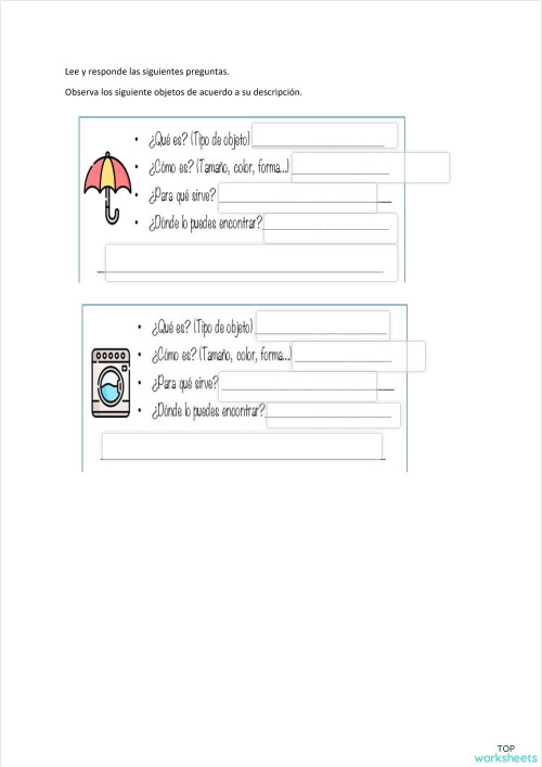 DESCRIPCIÓN DE OBJETOS: fichas interactivas y ejercicios online ...