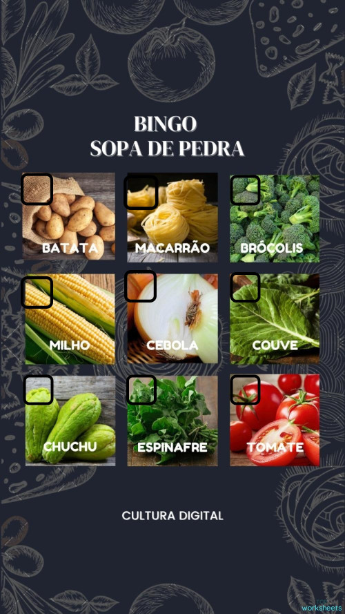 Bingoo aula 4 de outubro. Ficha interativa | TopWorksheets