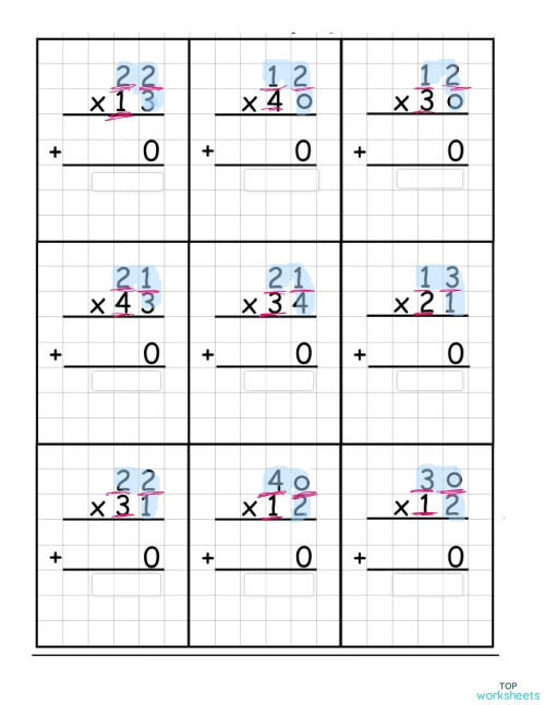 Multiplication Practice. Interactive worksheet | TopWorksheets