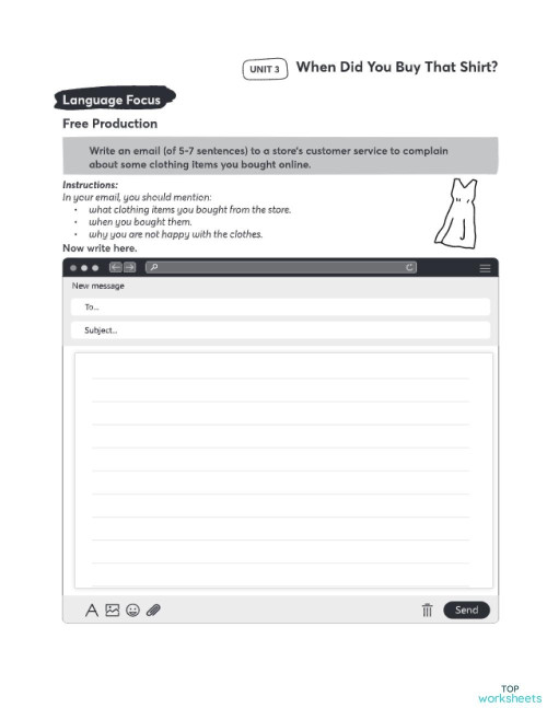 YLC1-Unit 3 (Language Focus). Bài tập tương tác | TopWorksheets