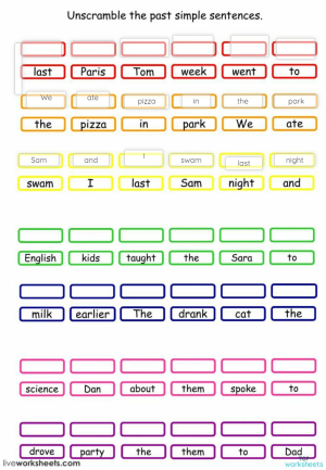 Past simple. Ficha interactiva | TopWorksheets