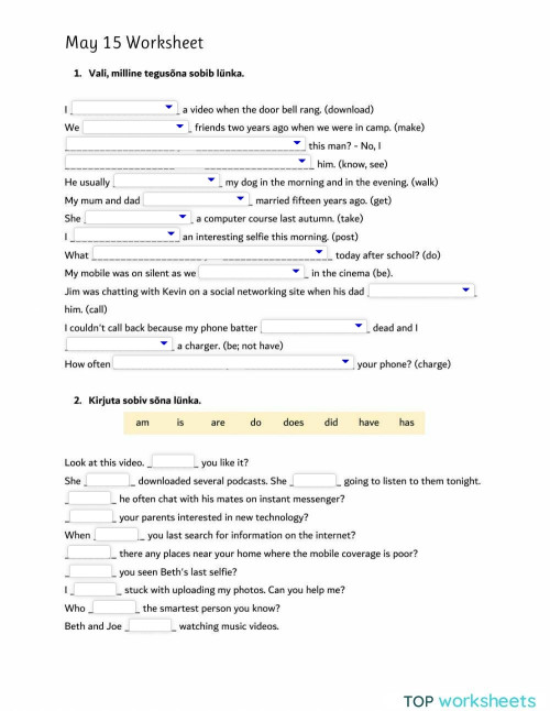 Year 6 - May 15. Interactive worksheet | TopWorksheets