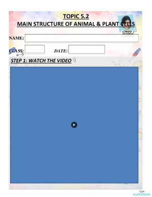 Cell structure and function. Interactive worksheet | TopWorksheets
