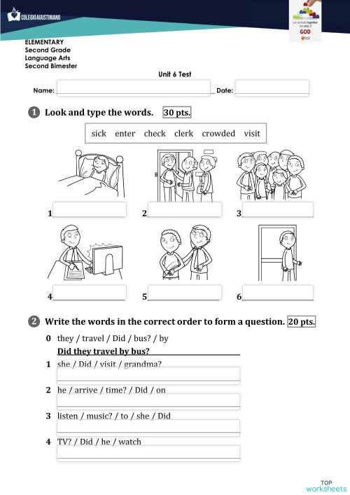 Unit 6 Test. Interactive worksheet | TopWorksheets