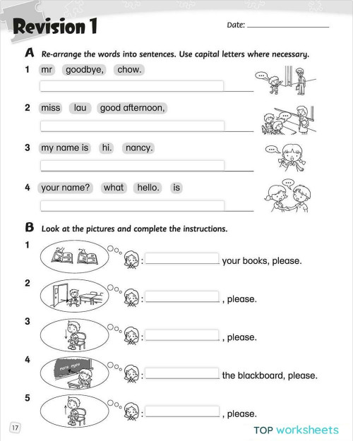 Gr 1A.Rev 1. Interactive worksheet | TopWorksheets