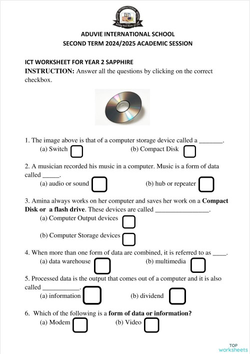 ICT: interactive worksheets and online exercises | TopWorksheets