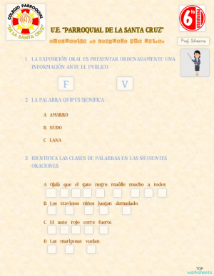 Evaluacion 4º unidad 6ª. Ficha interactiva | TopWorksheets