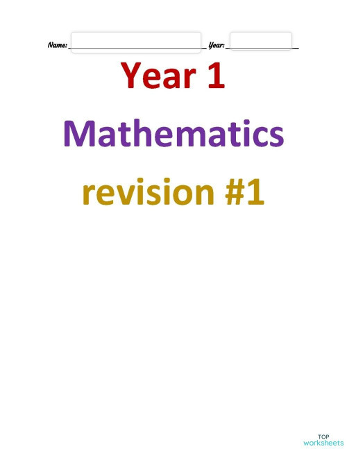 Revision Yr 1. Interactive worksheet | TopWorksheets