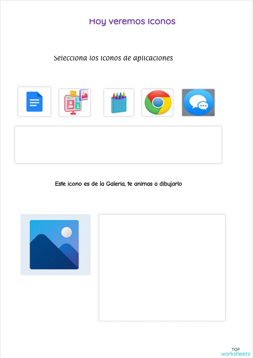 Los iconos. Ficha interactiva | TopWorksheets