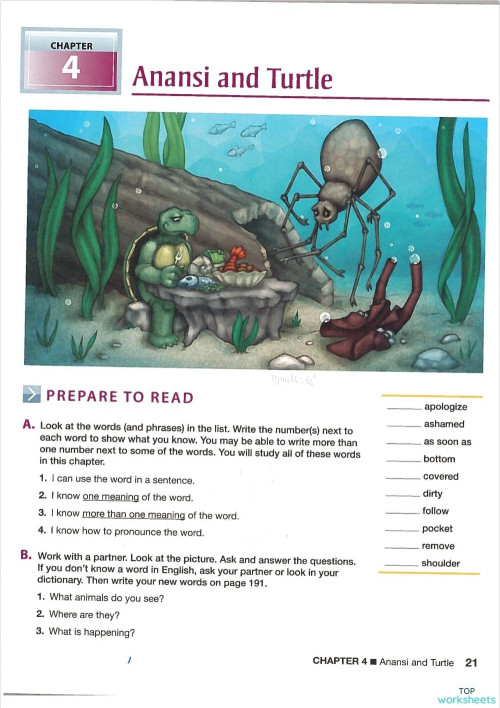 Reading 1 part 2. Interactive worksheet | TopWorksheets