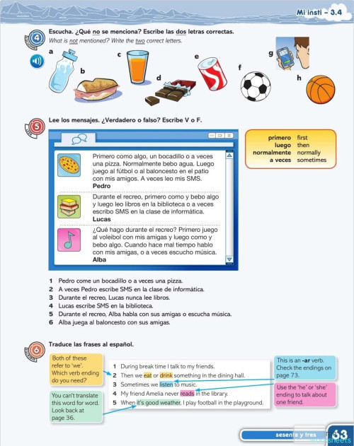 Mi insti 63. Ficha interactiva | TopWorksheets