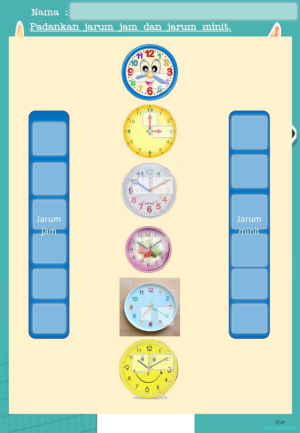TAHUN 1 : KENALI JAM DAN MASA. Interactive worksheet | TopWorksheets