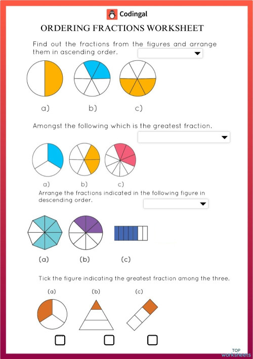 M_G04M08L24_WA02_Ordering fractions using visuals. Interactive ...