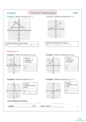 Worksheet 4. 1 Reflection. Interactive worksheet | TopWorksheets