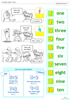 Talking about age. Interactive worksheet | TopWorksheets