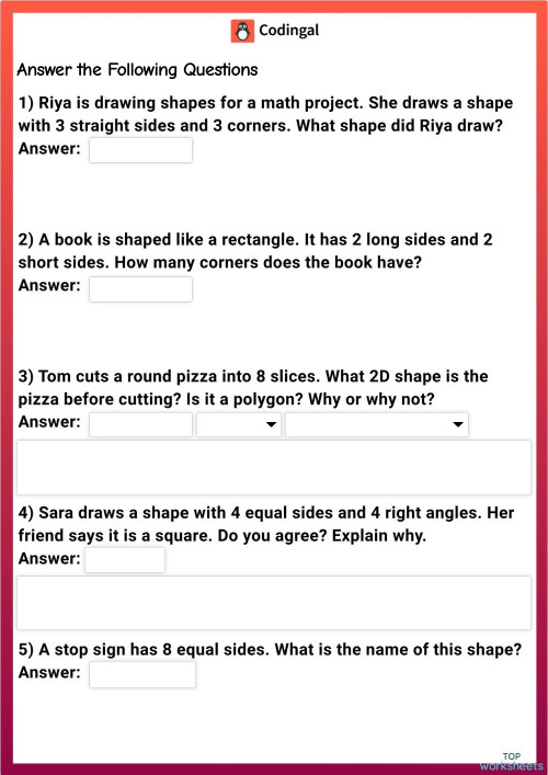 M_G04M14L46_WE02_Properties of Basic 2D Shapes. Interactive worksheet | TopWorksheets