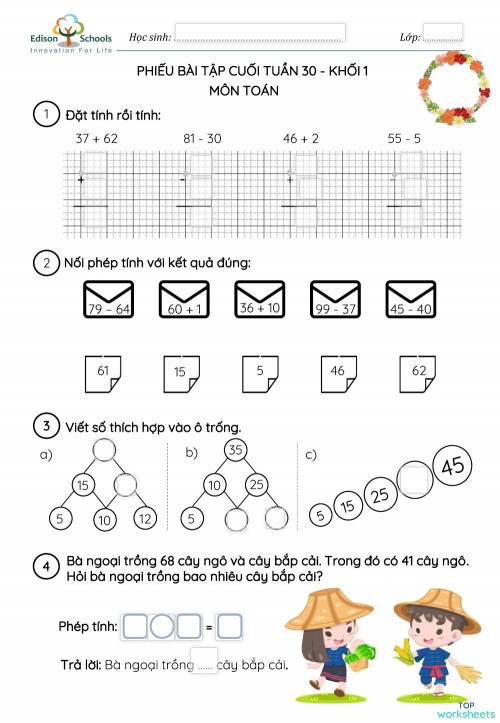 Interactive worksheets and online exercises in Vietnam | TopWorksheets