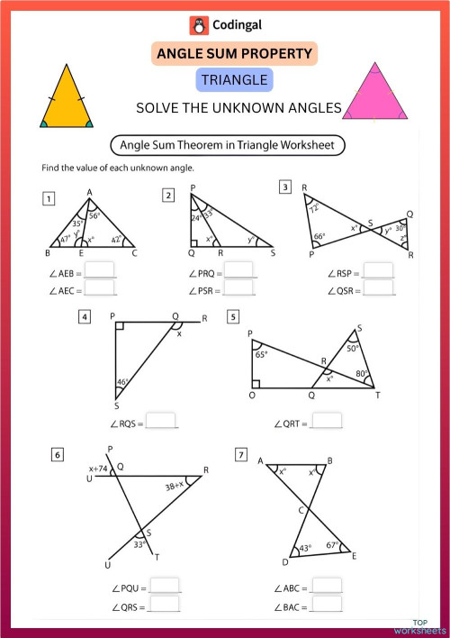M_G07M13L47_WE01_Solving_for_Missing_Angles_in_Triangles_. Interactive ...