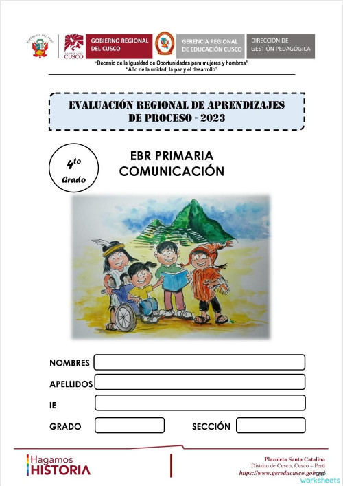 COMUNICACION 4TO GRADO. Ficha interactiva | TopWorksheets