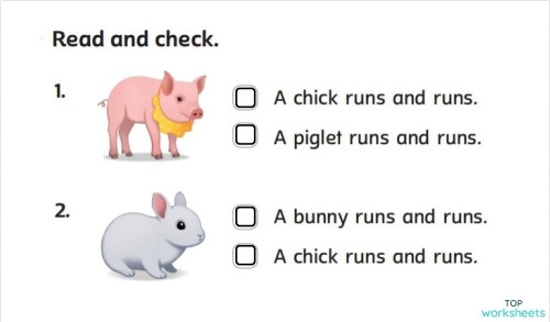 baby farm animals. Interactive worksheet | TopWorksheets