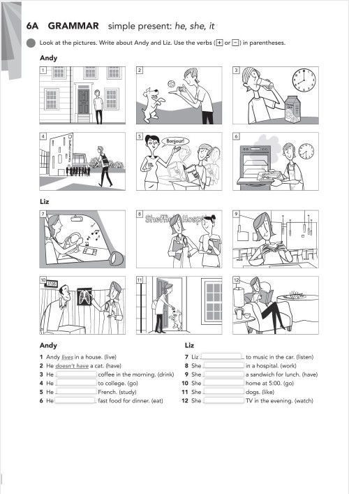 AEF Starter - 6A - Gram. Vocab. Interactive worksheet | TopWorksheets