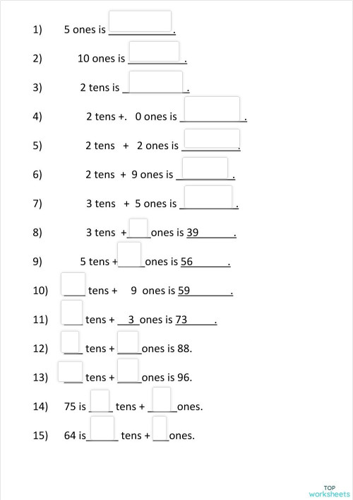 Math Worksheet SA1. Interactive worksheet | TopWorksheets