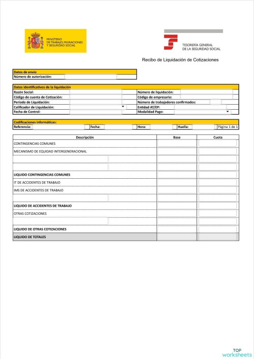 Modelo RLC. Ficha interactiva | TopWorksheets