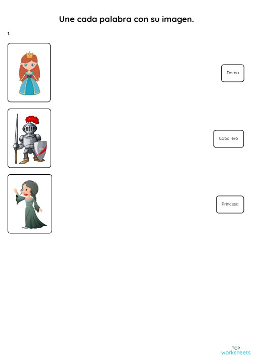 Une cada palabra con su imagen.. Ficha interactiva | TopWorksheets