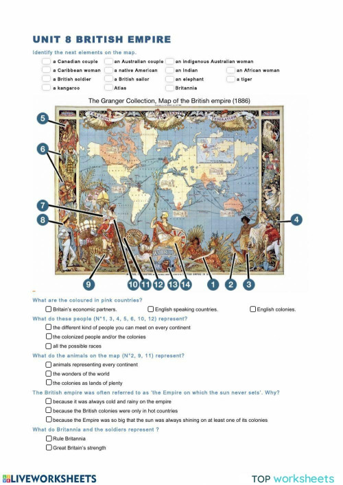 British empire page 7. Interactive worksheet | TopWorksheets