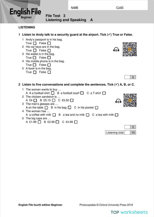 Vocabulary and Grammar Extra Practice unit 3. Interactive worksheet ...