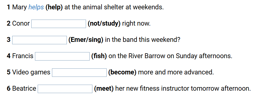Present Simple or Present Continuous B1. Interactive worksheet ...