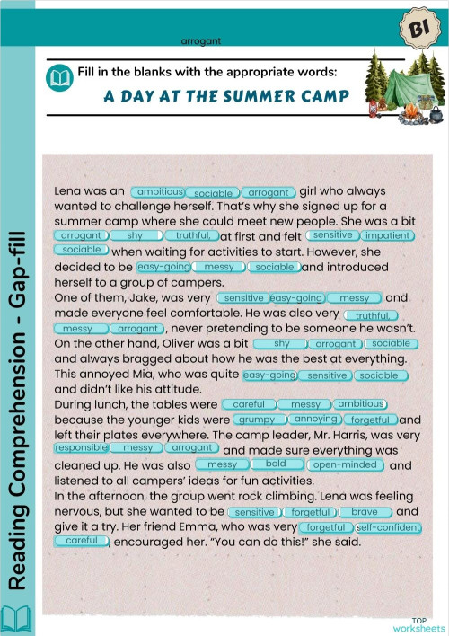 Reading: Personal information. Interactive worksheet | TopWorksheets